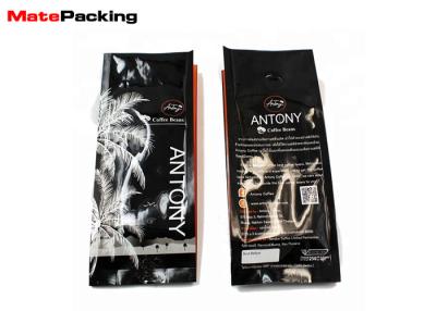 China Glossy Side Gusset Bag Plastic Coffee Pouch With Degassing Valve Custom Printing for sale