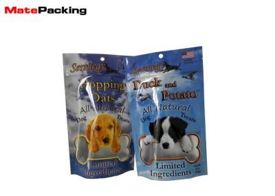 China Clear Ziplock Doypack Stand Up Pouch , Biodegradable Plastic Dog Treats Snack Packaging Bags for sale