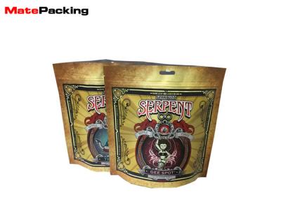 China Matt Finish Printing Plastic Tobacco Pouch Moisture Proof Ziplock Stand Up for sale