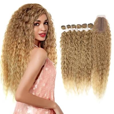China Deep Wave Rebecca cheap bulk pack ombre crochet water wave weft high fiber weave bundle extension long synthetic wavy curly braiding hair factory