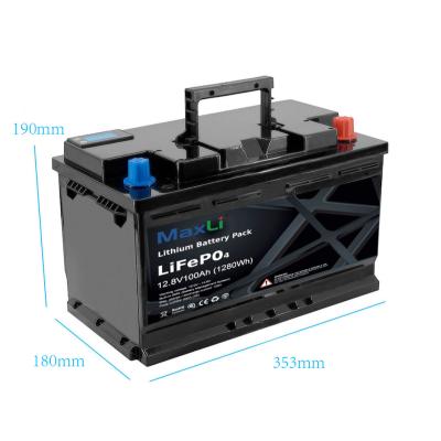 中国 LCDが付いているMaxLi 1280Wh RV Lifepo4電池12V 100Ah Lifepo4電池 販売のため