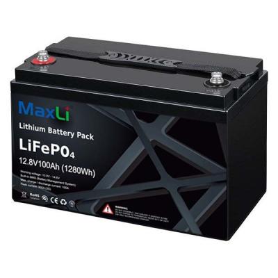 Cina Batteria al litio astuta di MaxLi 12V 100Ah costruita in Bluetooth per rv/Marine Vehicles in vendita