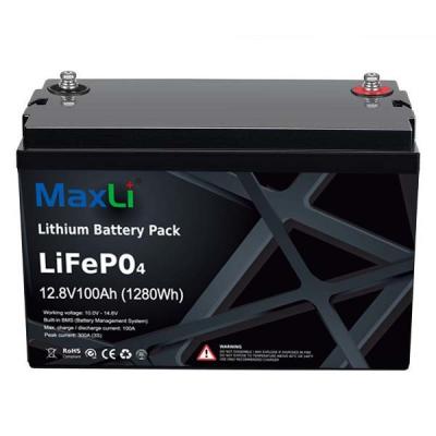 Cina Batteria al litio astuta di MaxLi 12V 100Ah costruita in Bluetooth per rv/Marine Vehicles in vendita