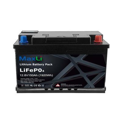 中国 LCD表示が付いている余暇の海洋車のための12V 150Ah 1920WhのリチウムLifepo4電池 販売のため