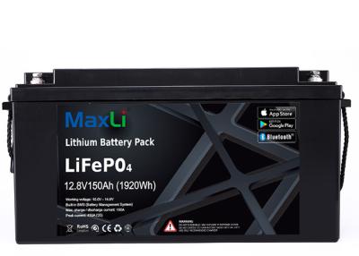 Cina Recinzione pura IP56 dell'ABS del terminale di Ion Storage Battery M8 del litio di MaxLi 12V 150Ah in vendita