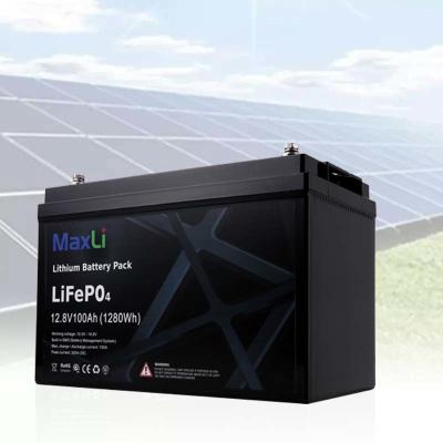 Cina Pacchetto solare su misura della batteria al litio della batteria 12V 100Ah RV di 12V Lifepo4 con BT in vendita