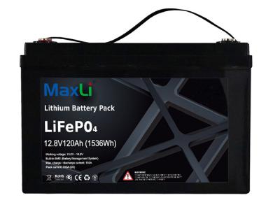 Cina Batteria della batteria al litio 12V 120AH LiFePO4 dell'Accumulatore litio-ione 12V di MaxLi 12V per motore marino/di pesca a traina, OEM, IP56, M8 Bolt in vendita