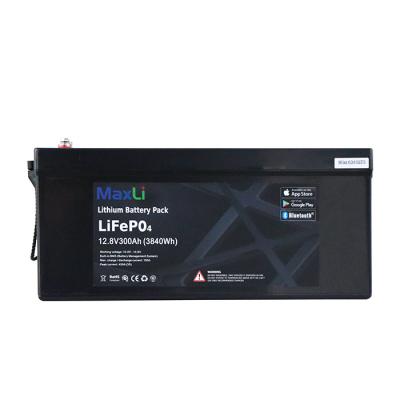 China Bateria de lítio profunda do ciclo rv 3840Wh 300Ah 12V construída em Bluetooth à venda
