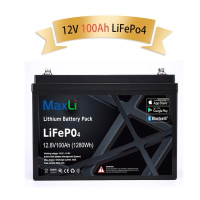 Cina Litio ricaricabile 12V 100Ah LiFePO4 Marine Battery Bluetooth in vendita