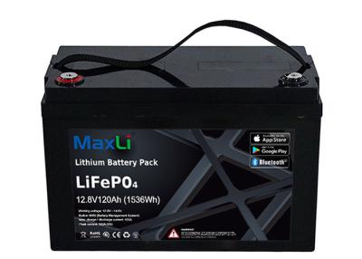 中国 海兵隊員のためのMaxLi 12V 120AH LiFePO4電池12Vのリチウム イオン電池 販売のため