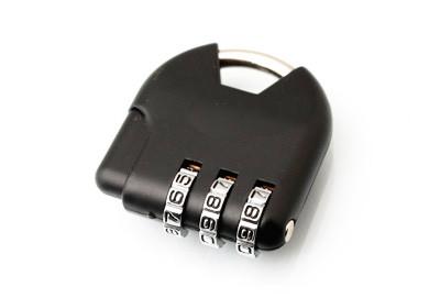 3 de Combinatiehangslot van de cijfer Zwart Bagage