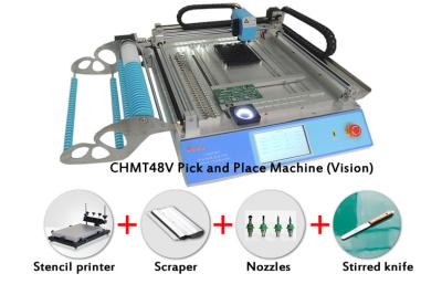 China Vision System CMT 48V SMT Pick and Place Machine Kit With Stencil Printer Nozzles for sale