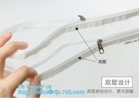 China pp file folder plastic pockets document bag, A4 mesh folder zipper pocket document bag, Document Bag with Zipper Storage for sale