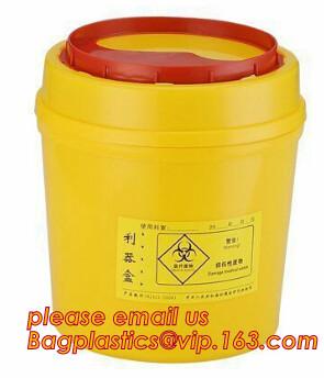 China Medical Disposal Bin Sharp /Safe SharpS Containers biohazard needle disposal sharp container, Plastic Wheeled Trash Can for sale