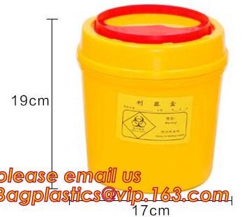 China Medical Disposal Bin Sharp /Safe SharpS Containers biohazard needle disposal sharp container, Plastic Wheeled Trash Can for sale