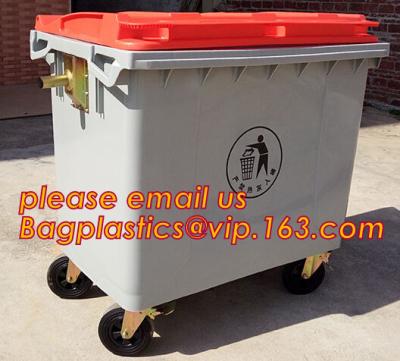 China Trash Can industrial trash bin, Control Liter HDPE Outdoor Plastic Trash Can plastic street waste bin with pedal for sale
