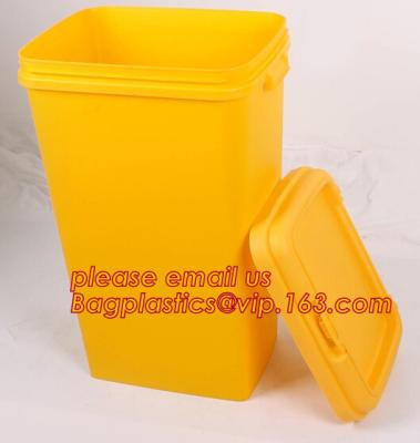 China PP plastic type and stocked eco-friendly feature Round pet food container with scoop, Pet Dog Food Storage Container Wit for sale