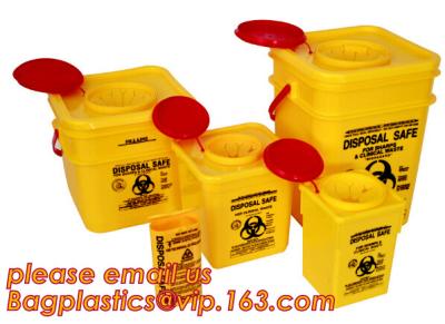 China Yellow Plastic Medical Sharp Container for needles, Health and Medicals use disposable 5L Sharp container, sharp contain for sale