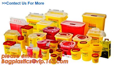 China Yellow Plastic Medical Sharp Container for needles, Health and Medicals use disposable 5L Sharp container, sharp contain for sale