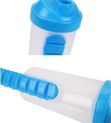 China Creative style of bottle with one weekly pill organizer, Creative style of 700ML bottle with one weekly pill organizer for sale