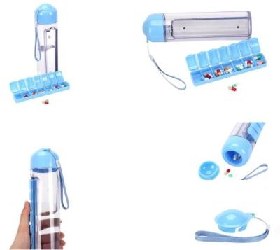 China Creative style of bottle with one weekly pill organizer, Creative style of 700ML bottle with one weekly pill organizer for sale
