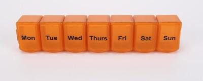 China A week multi-function cabinet shape pill container 4 times daily, Random color plastic pill containers 7 compartments dr for sale