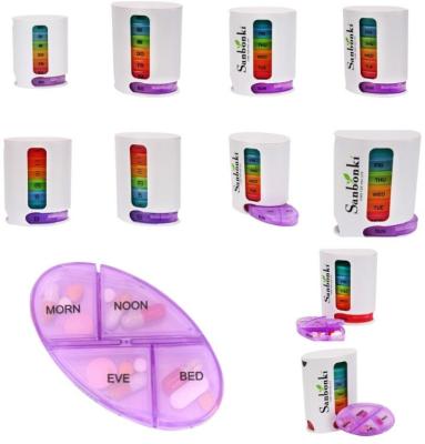 China one week 28case plastic spring pill container travel pill case, one day 4case heart shape pill container pill case medic for sale