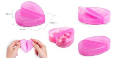 China one week 28case plastic spring pill container travel pill case, one day 4case heart shape pill container pill case medic for sale