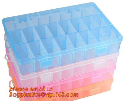 China Plastic Storage Box With 15 Removable Compartments Tool Containers, plastic divided storage box for candy and nuts for sale
