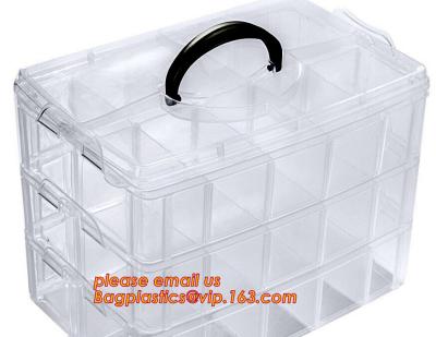 China Plastic Storage Box With 15 Removable Compartments Tool Containers, plastic divided storage box for candy and nuts for sale
