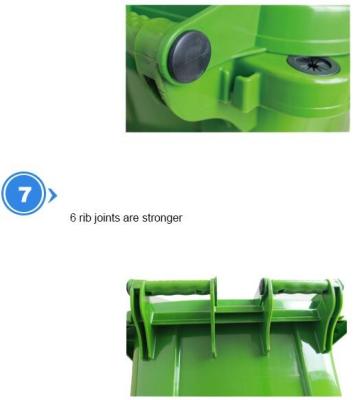 China 240LCustom plastic garbage bin for outdoor use, Large capacity 660 liter plastic garbage four-wheeled cart with lid bin for sale