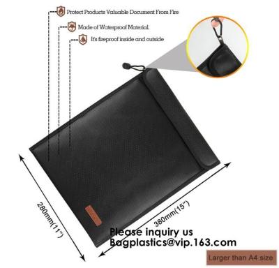 China High Quality Fireproof Felt A4 Document File Folder Bag For Office,Fireproof Explosion-proof Lipo battery safe Bag for sale