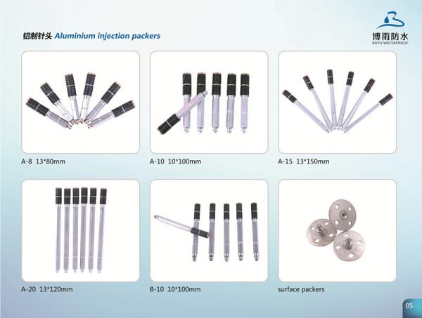 Quality L-A8 Building Coating 14*115mm Graphic Aluminium Injection Packers for sale
