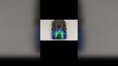 Ski helmet magnetic control sputtering coating