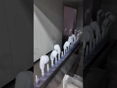 White plastic shower head of uv line