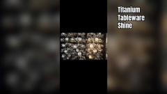 Stainless steel tableware is vacuum-coated with titanium film layer