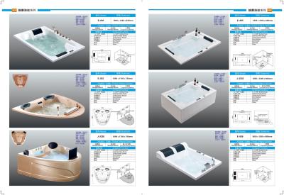Cina Bagno a parete rettangolare resistente 6 Air Bubble Jets Bagno Sanitario in vendita