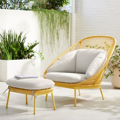 China Minimalist Design Modern Outdoor Patio Furniture Metal Patio Chairs Anti Corrosion for sale