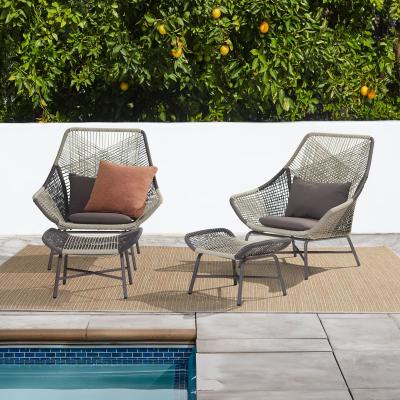 China Minimalist Design Modern Outdoor Patio Furniture Metal Patio Chairs Anti Corrosion for sale