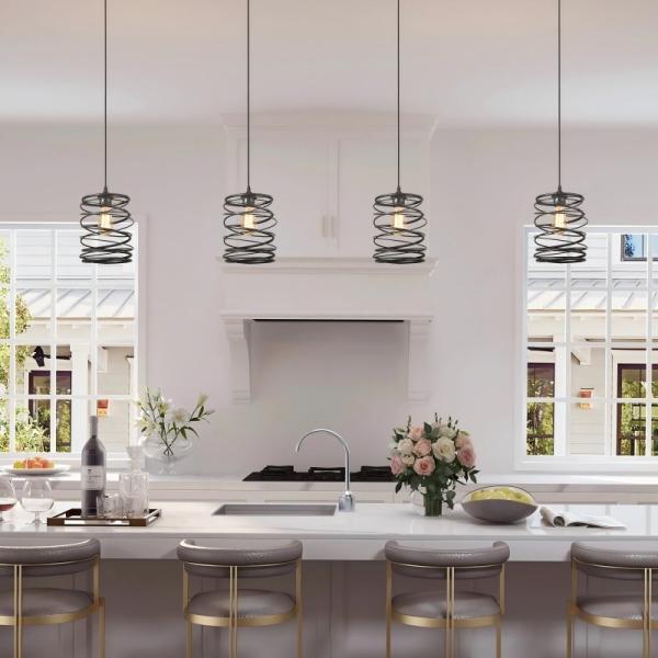 Quality Deluxe  Modern Vintage Led Pendant Light With Metal / Glass Shade for sale