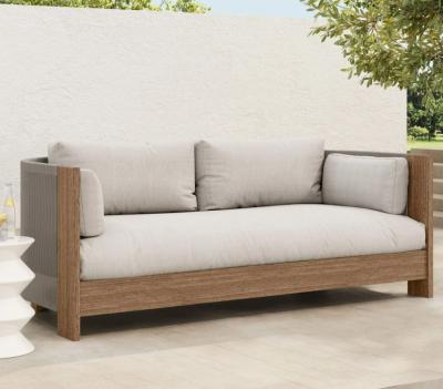 Cina Collezioni di mobili da giardino in alluminio bianco e marrone per piscina in vendita