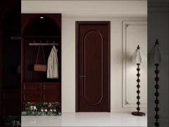 Porta in WPC ignifuga con posizione del manico personalizzata e telaio della porta per uso in cortile