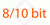 8/10 bit Selectable
