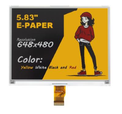 China 5.83inch Four Color E-Paper Display with Fast Refresh for Electronic Shelf Labels and Smart Home for sale