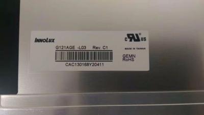 China 20 Pin Connector Industrial Monitor Display 12.1'' 800*600 Pixels Innoux G121AGE-L03 for sale