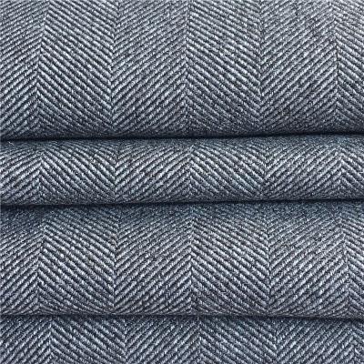 China 100% polyester zwaargewicht aswol imitatie cation geweven breed haringbeen stof voor winterjas Te koop