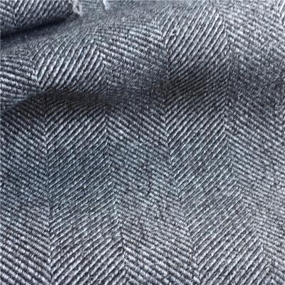 China 100% polyester zwaargewicht aswol imitatie cation geweven breed haringbeen stof voor winterjas Te koop