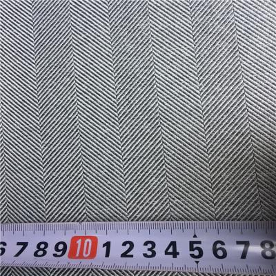 China 100% polyester zwaargewicht aswol imitatie cation geweven breed haringbeen stof voor winterjas Te koop