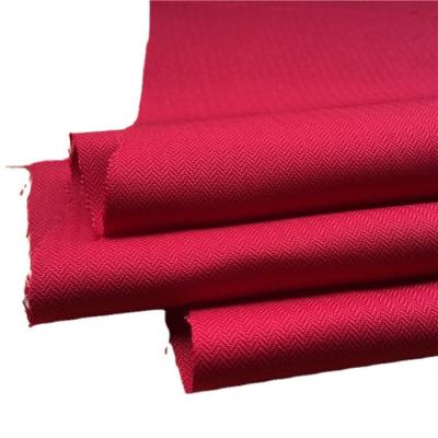 China 150D*150D Rode golvende weefsel geweven haringbeenstof voor rugzakken en jassen met een middengewicht Te koop