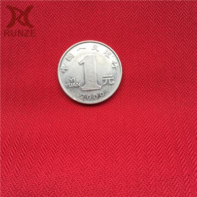 China 150D*150D Rode golvende weefsel geweven haringbeenstof voor rugzakken en jassen met een middengewicht Te koop